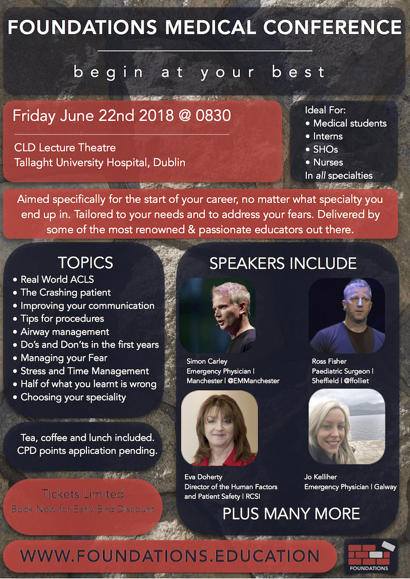 Foundations 2018 Programme now live – Emergency Medicine Ireland
